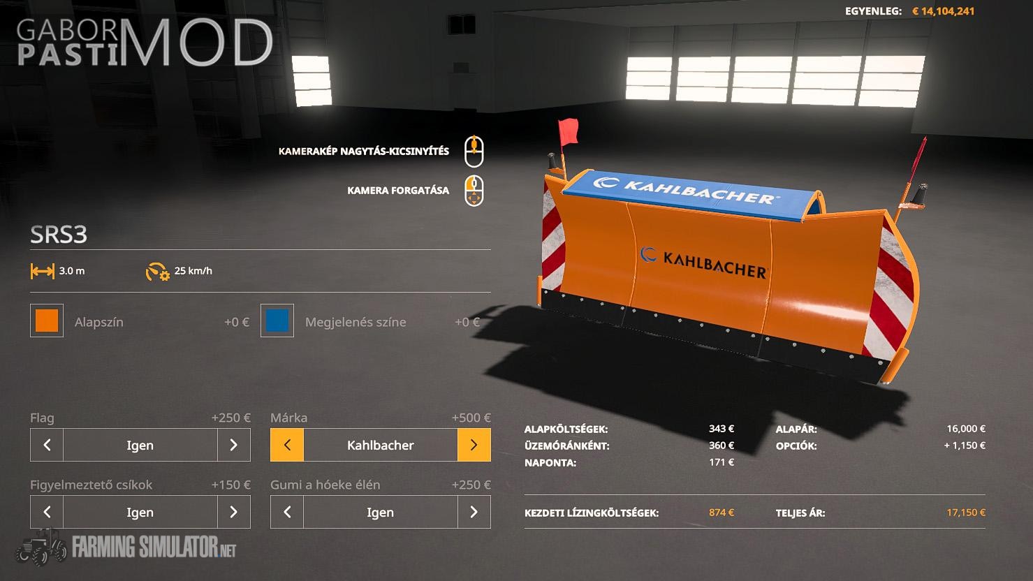 Snow pack with optional parts v 1.0.2 - FS19 Implements & Tools