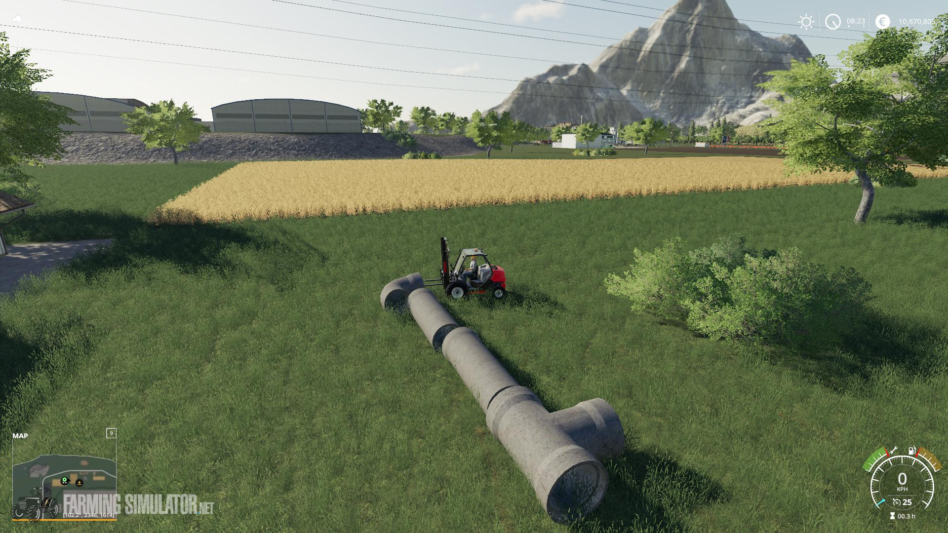 Dynamic Concrete Pipes Pack v 1.0 - FS19 Objects