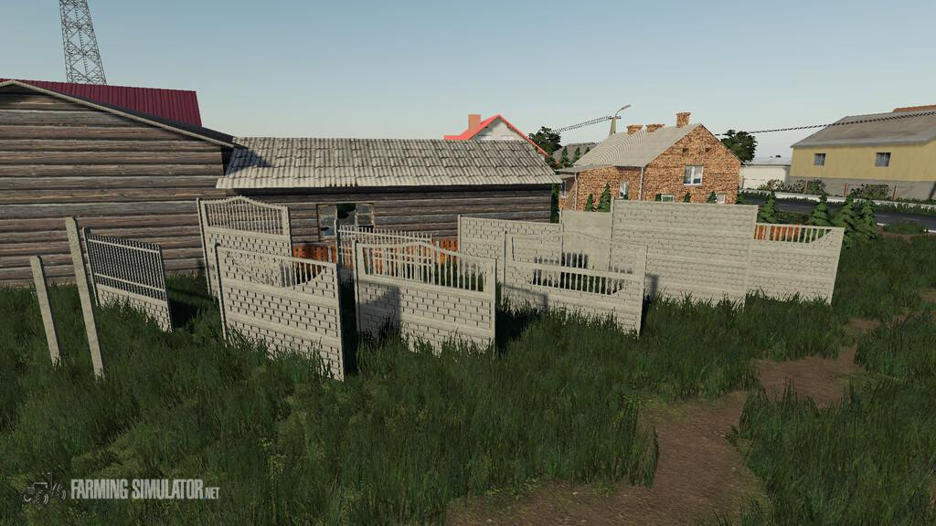 Concrete Fences Pack Prefab v 1.0 - FS19 Objects
