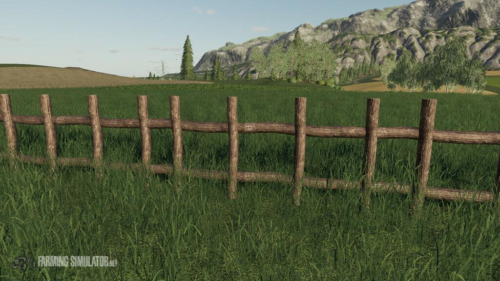 Old Wooden Fence v 1.1 - FS19 Objects