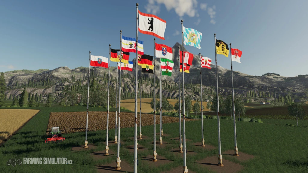 Flags Of German Federal States v 1.0 - FS19 Objects