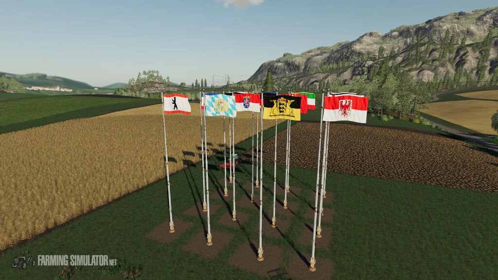 Flags Of German Federal States v 1.0 - FS19 Objects