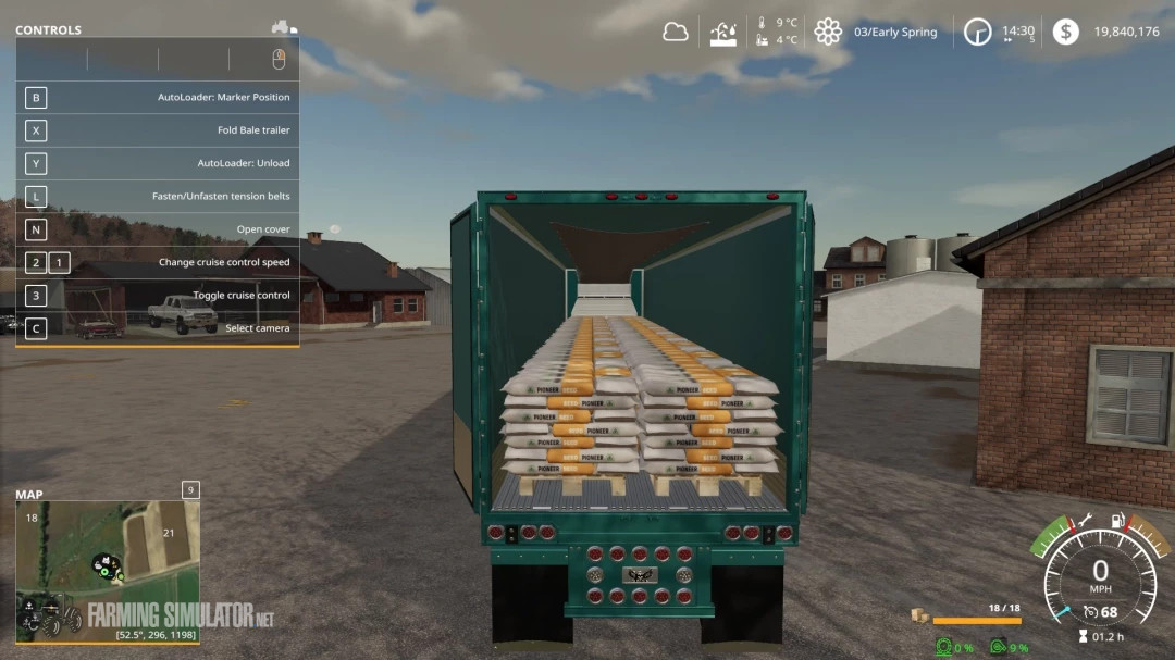 EXP19 Vanguard Reefer EASY AUTO LOAD v 1.0 - FS19 Trailers
