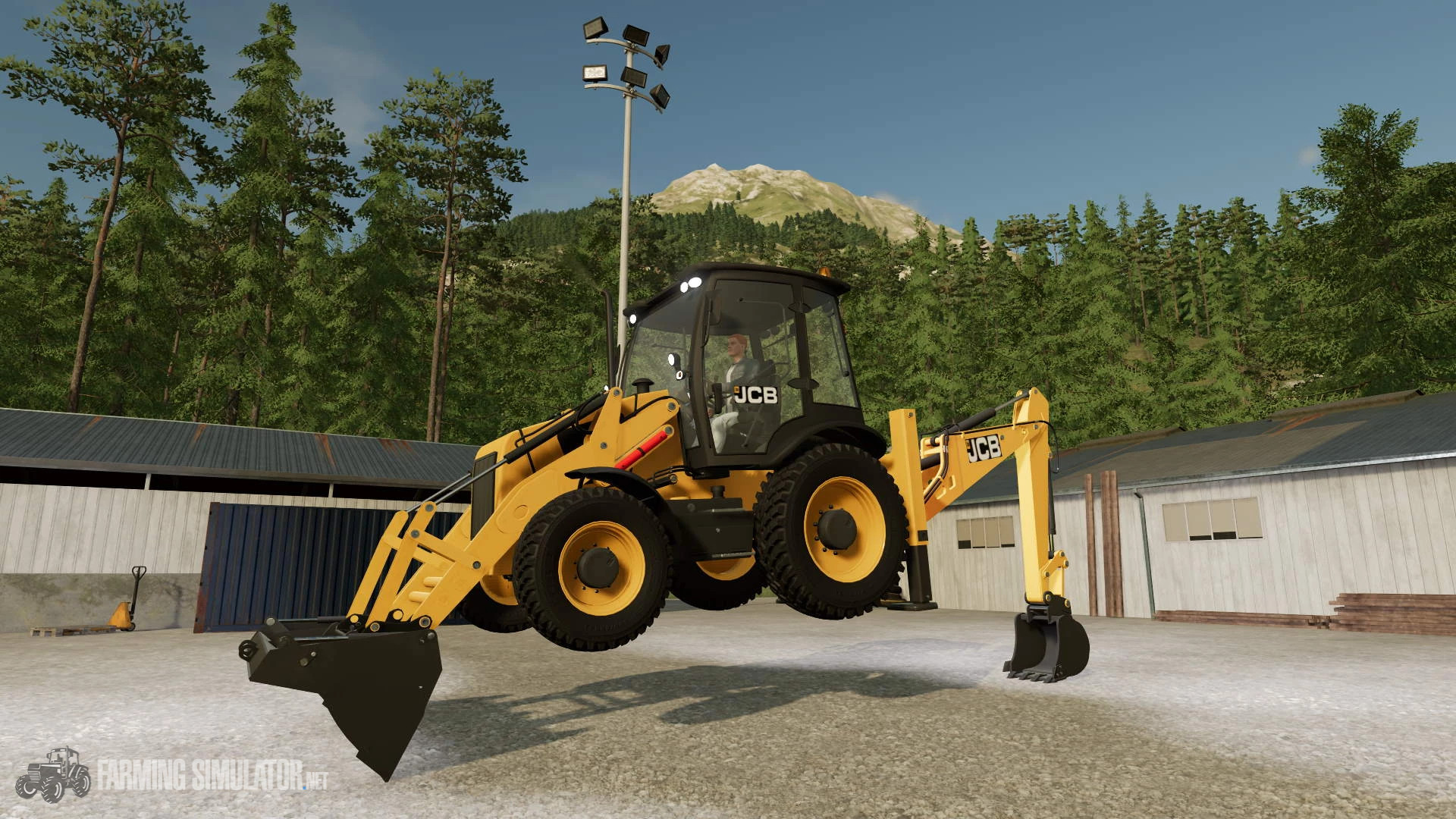JCB Backhoe Loader v 1.0 - Farming Simulator 22 Mods