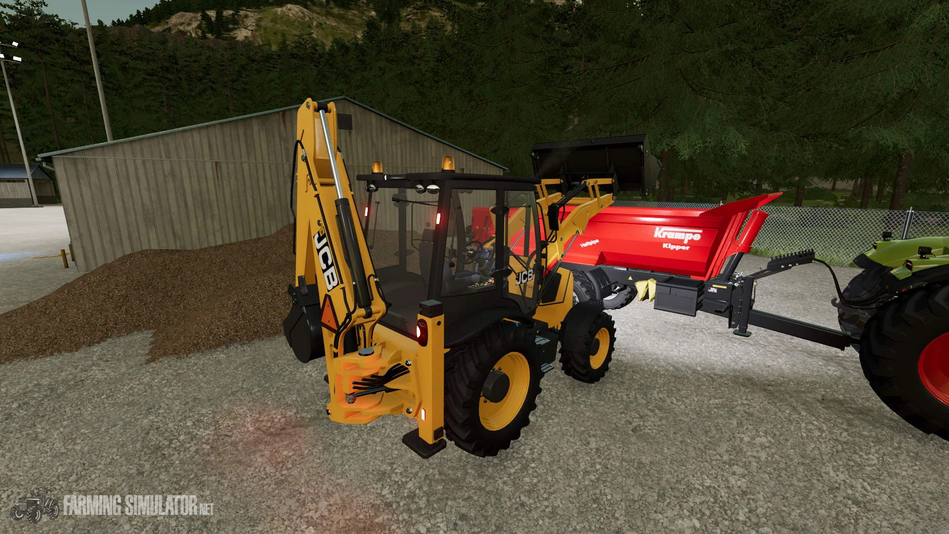 JCB Backhoe Loader v 1.0 - Farming Simulator 22 Mods