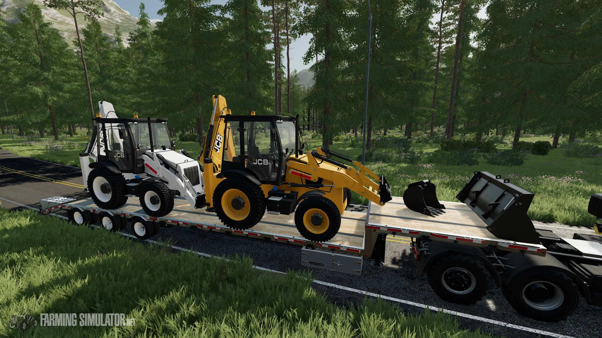 JCB Backhoe Loader v 1.0 - Farming Simulator 22 Mods