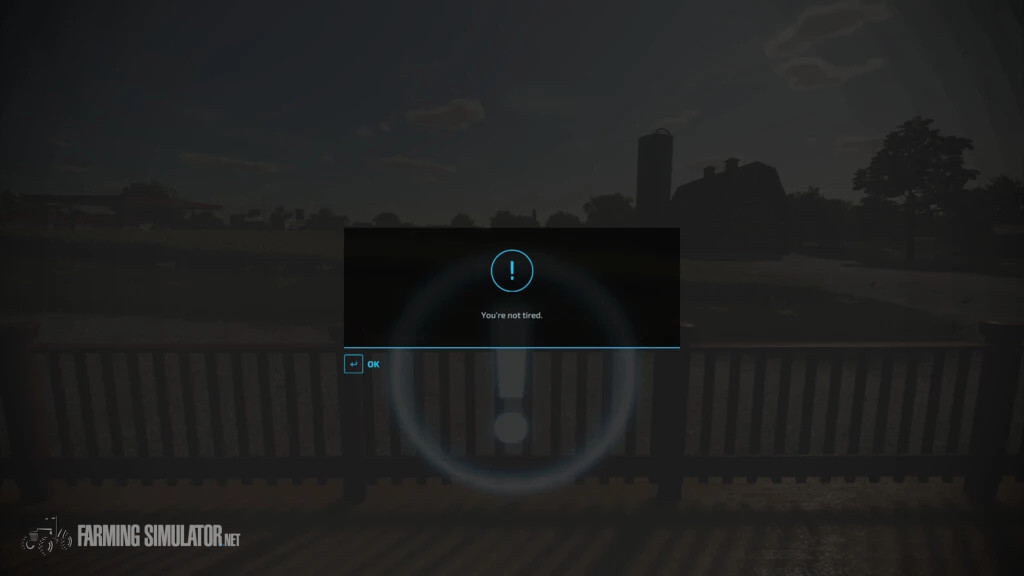 Disable Sleep v 1.0 - Farming Simulator 22 Mods